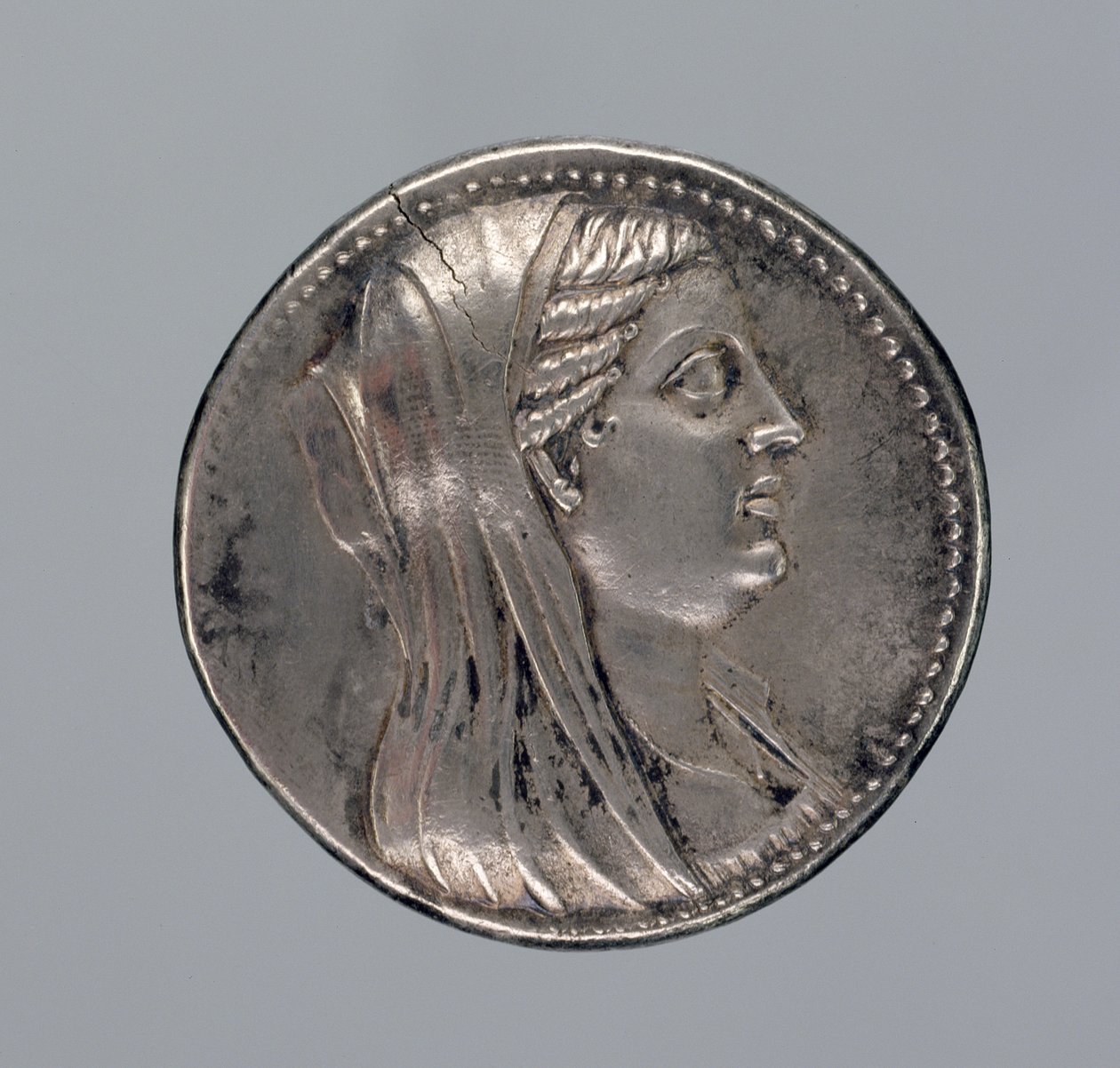 Silver Didrachma of Berenice II by Greek: Fine art print