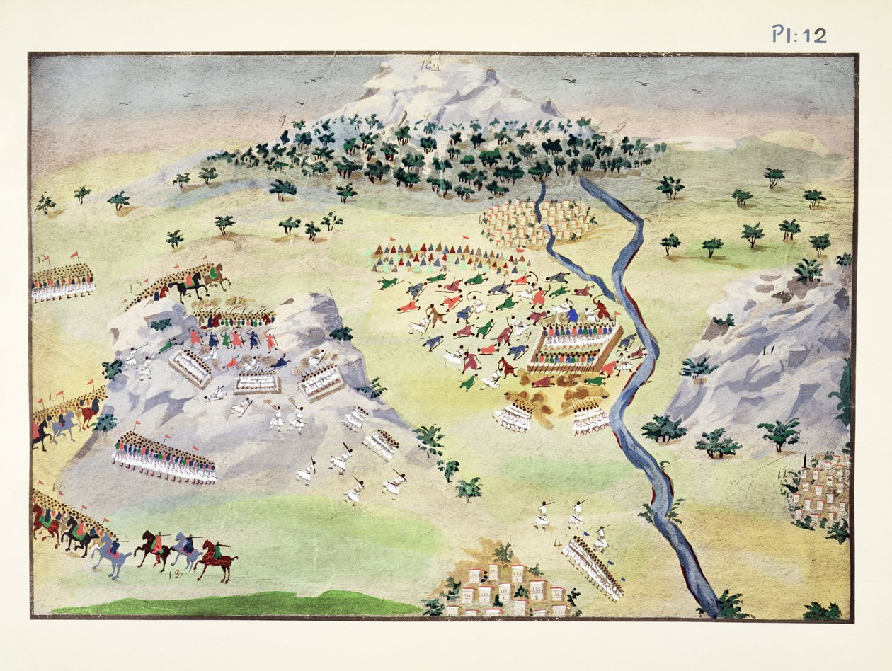 Battles between Turks and Greeks at Karpenisi and Kaliakouda (plate 12 ...