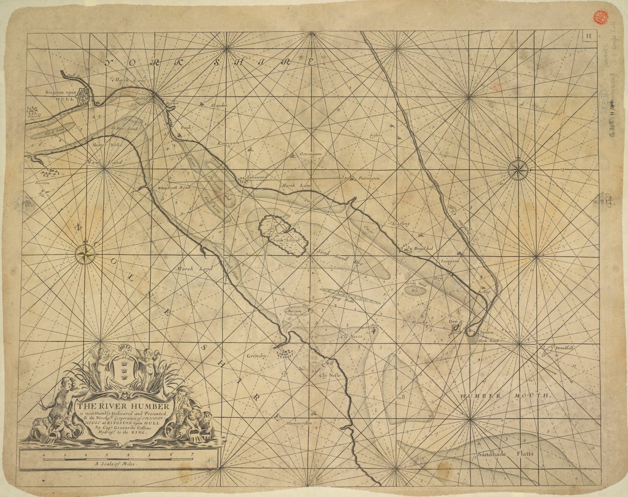 Printed Chart of the Estuary of the River Humber