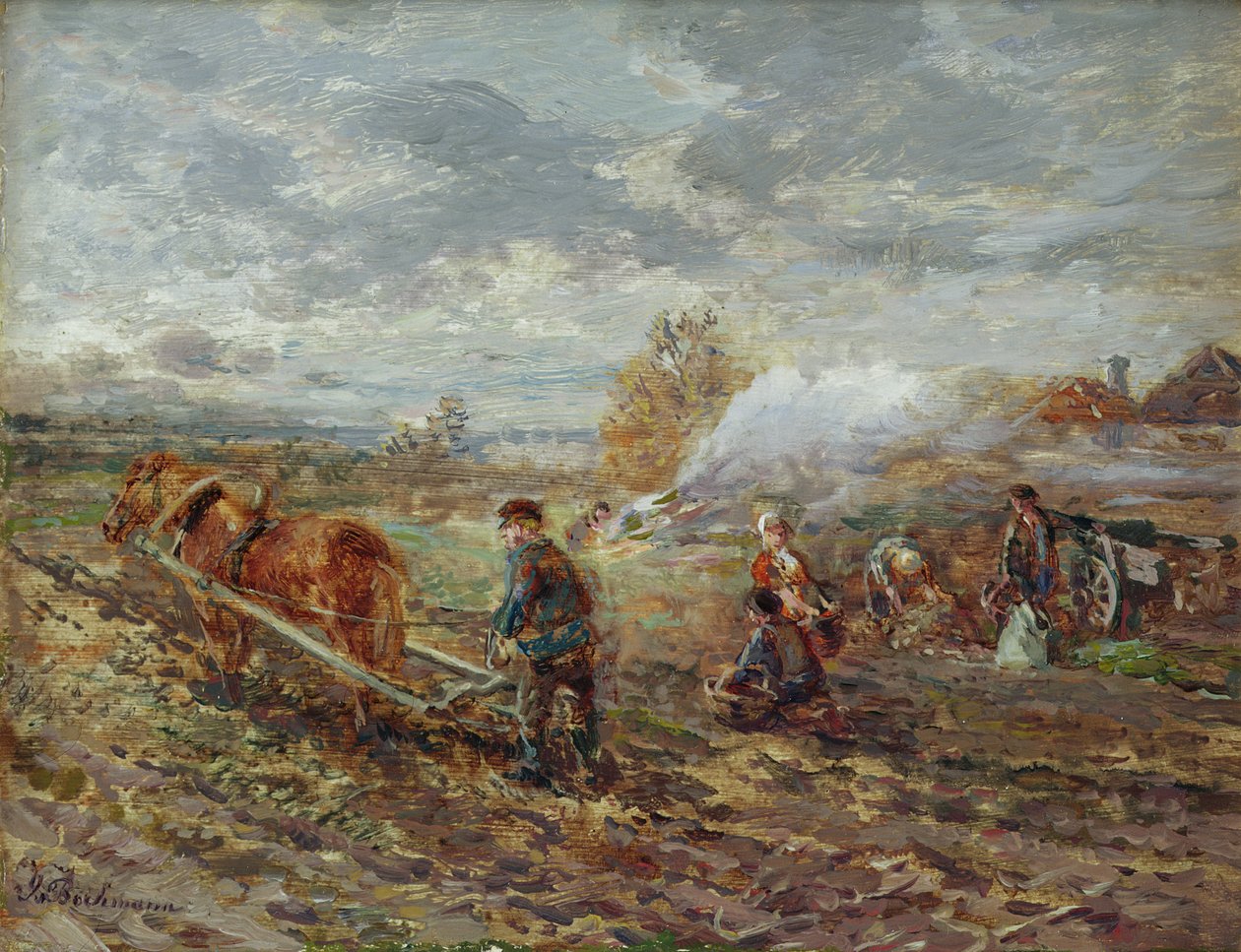 Winter Ploughing by Gregor von Bochmann: Fine art print
