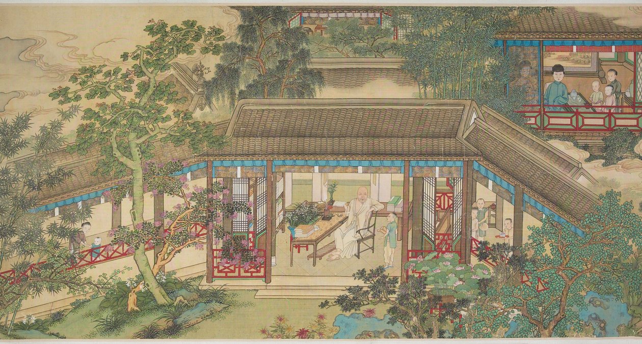 Portrait of Wang Shih-min by Gu Jianlong: Fine art print