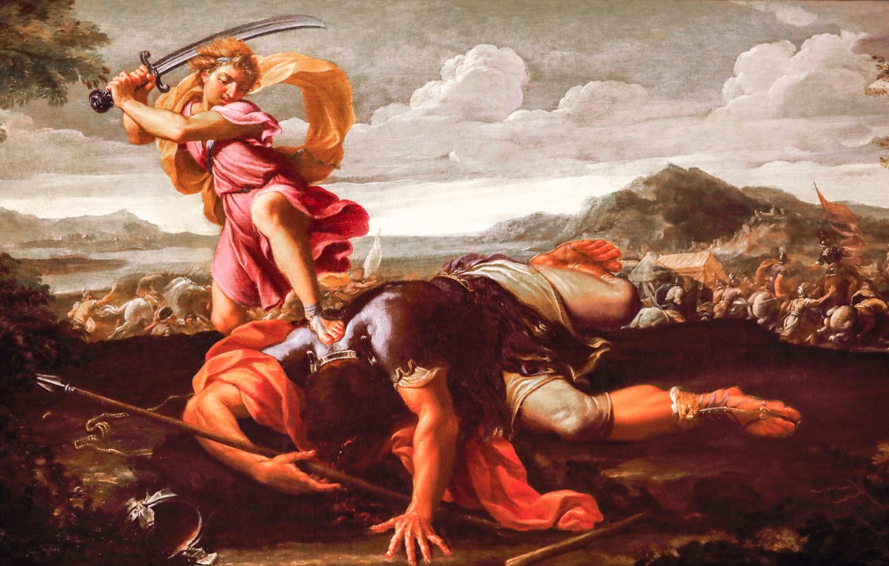 David And Goliath Painting CARAVAGGIO, DAVID AND GOLIATH FRAMED WALL
