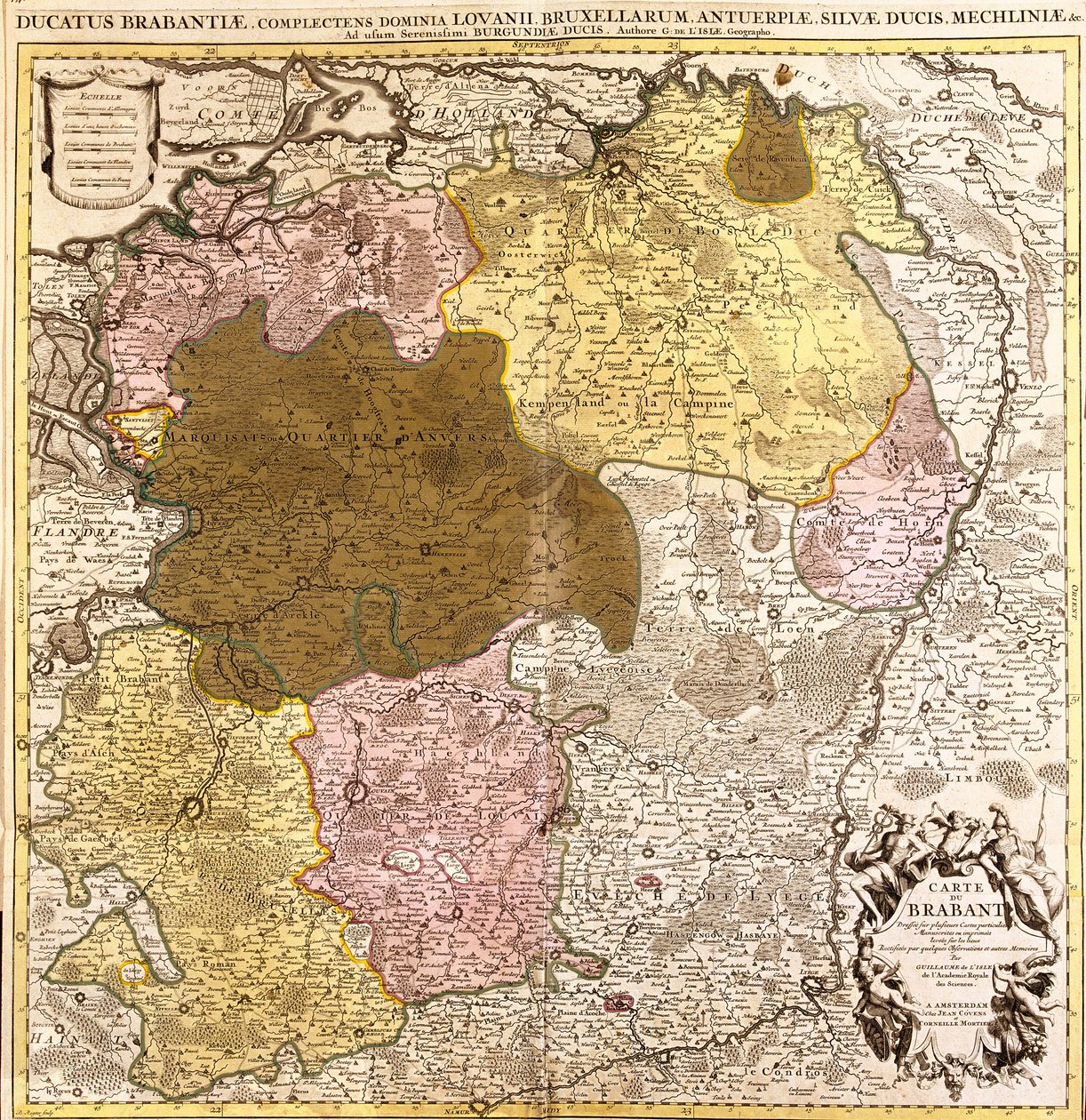 Map of Brabant (Belgium and the Netherlands)