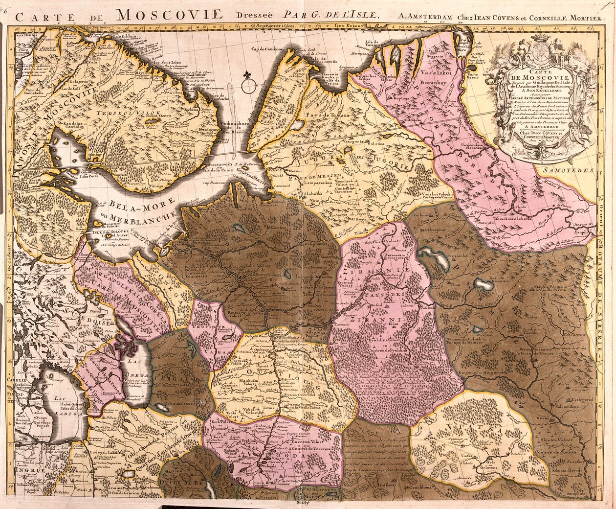 Map of the Great Principality of Moscow by Guillaume Delisle