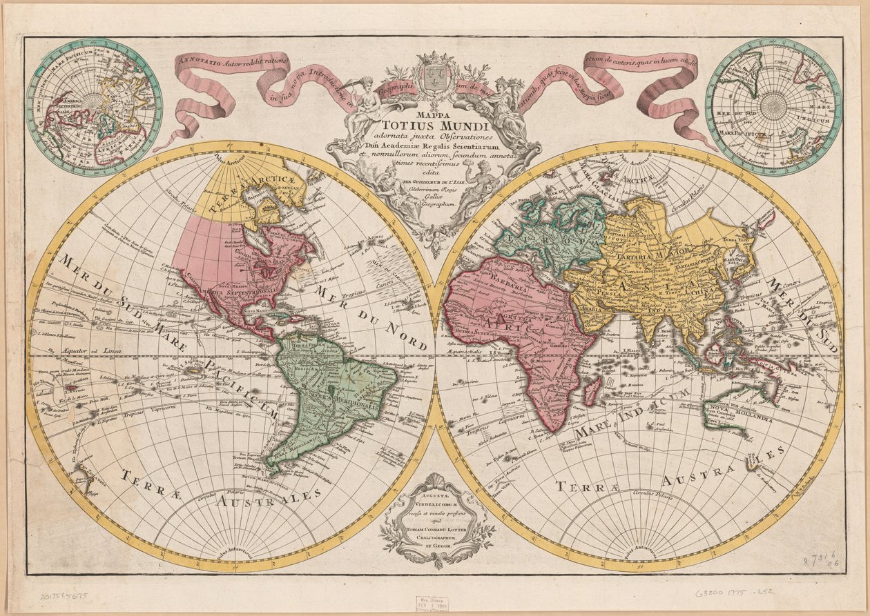 Map of the Whole World by Guillaume Delisle