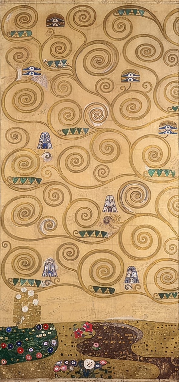 Design for the Stoclet Frieze (detail) by Gustav Klimt
