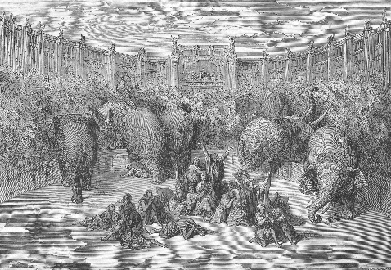 Captive Jews in the Hippodrome at Alexandria by Gustave Dore