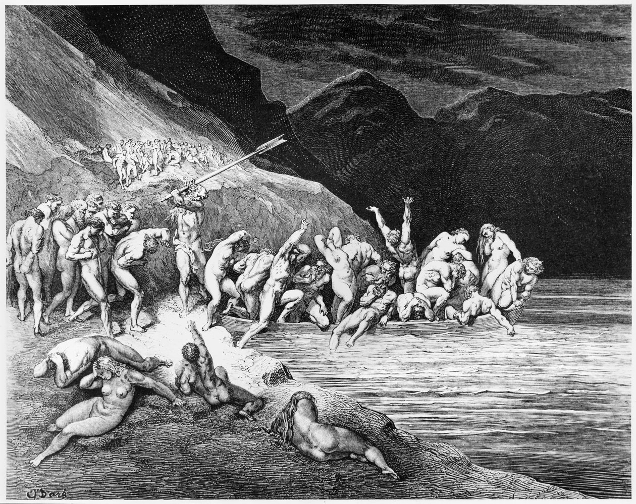 Charon, Illustration from 'The Divine Comedy' (Inferno) by Dante Alighieri