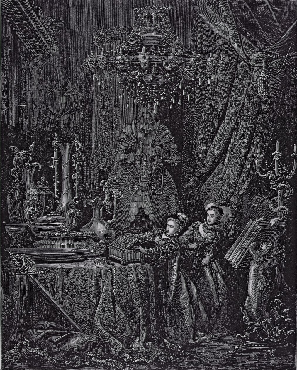 Illustration for 'Bluebeard' by Charles Perrault