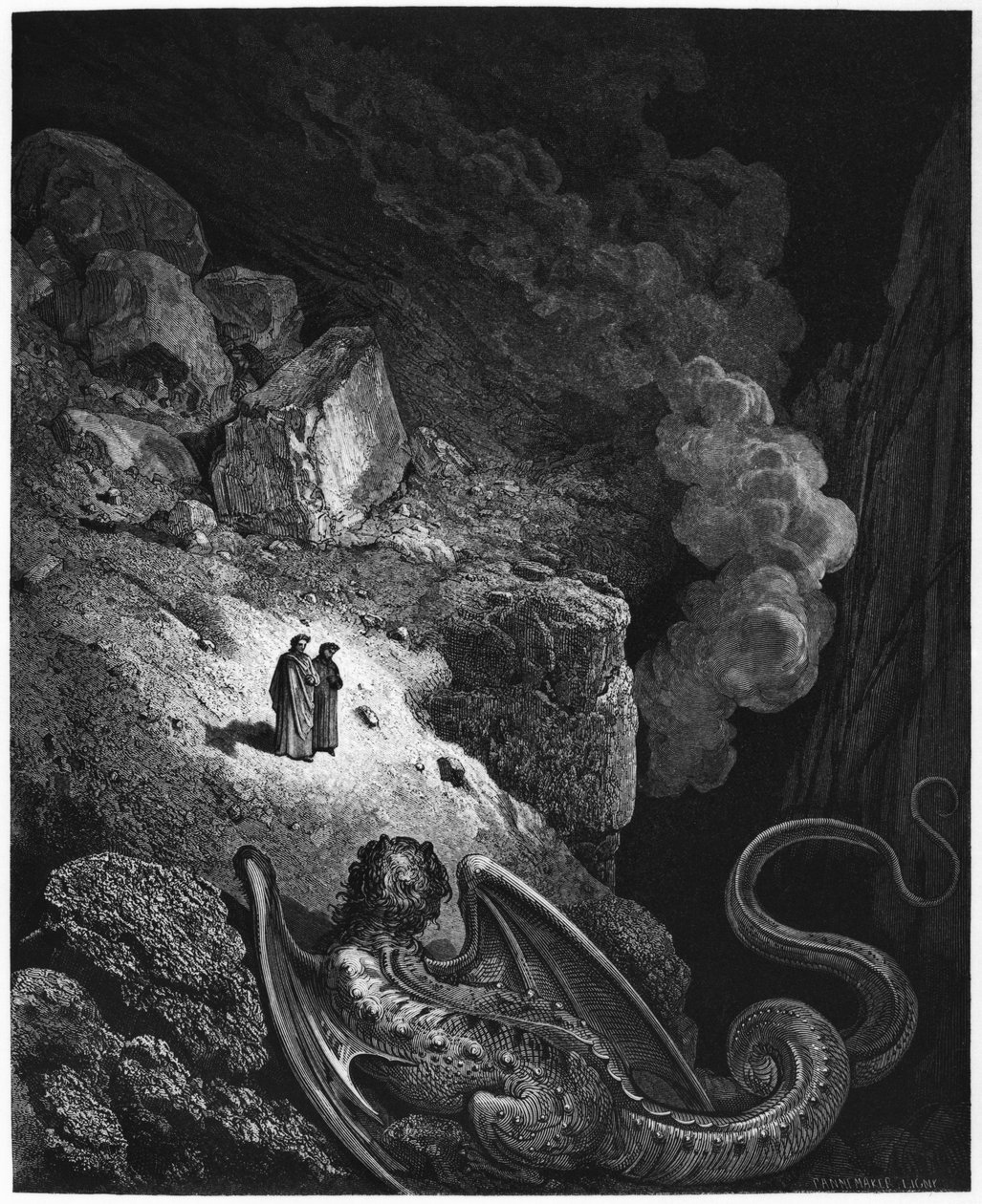 Illustration from 'The Divine Comedy' (Inferno) by Dante Alighieri ...