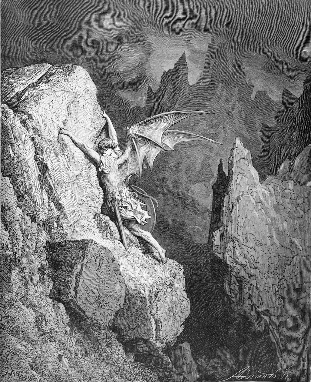 Satan's Flight Through Chaos, from 'Paradise Lost' by John Milton ...