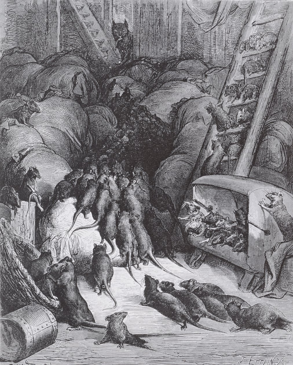 The League of Rats, 1868 by Gustave Dore: Fine art print
