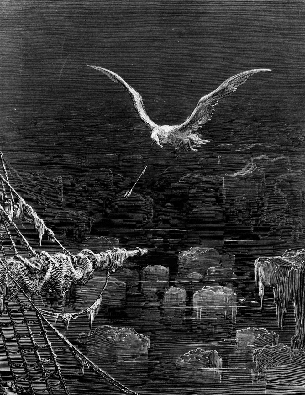 The Albatross is Shot by the Mariner, Scene from 'The Rime of the ...