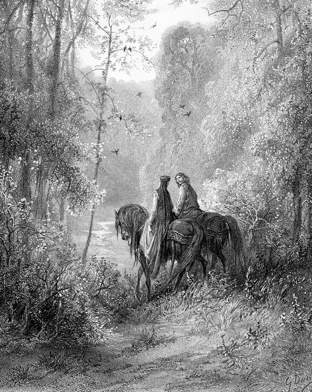 They wondered in the woods which seemed a paradise of flowers
