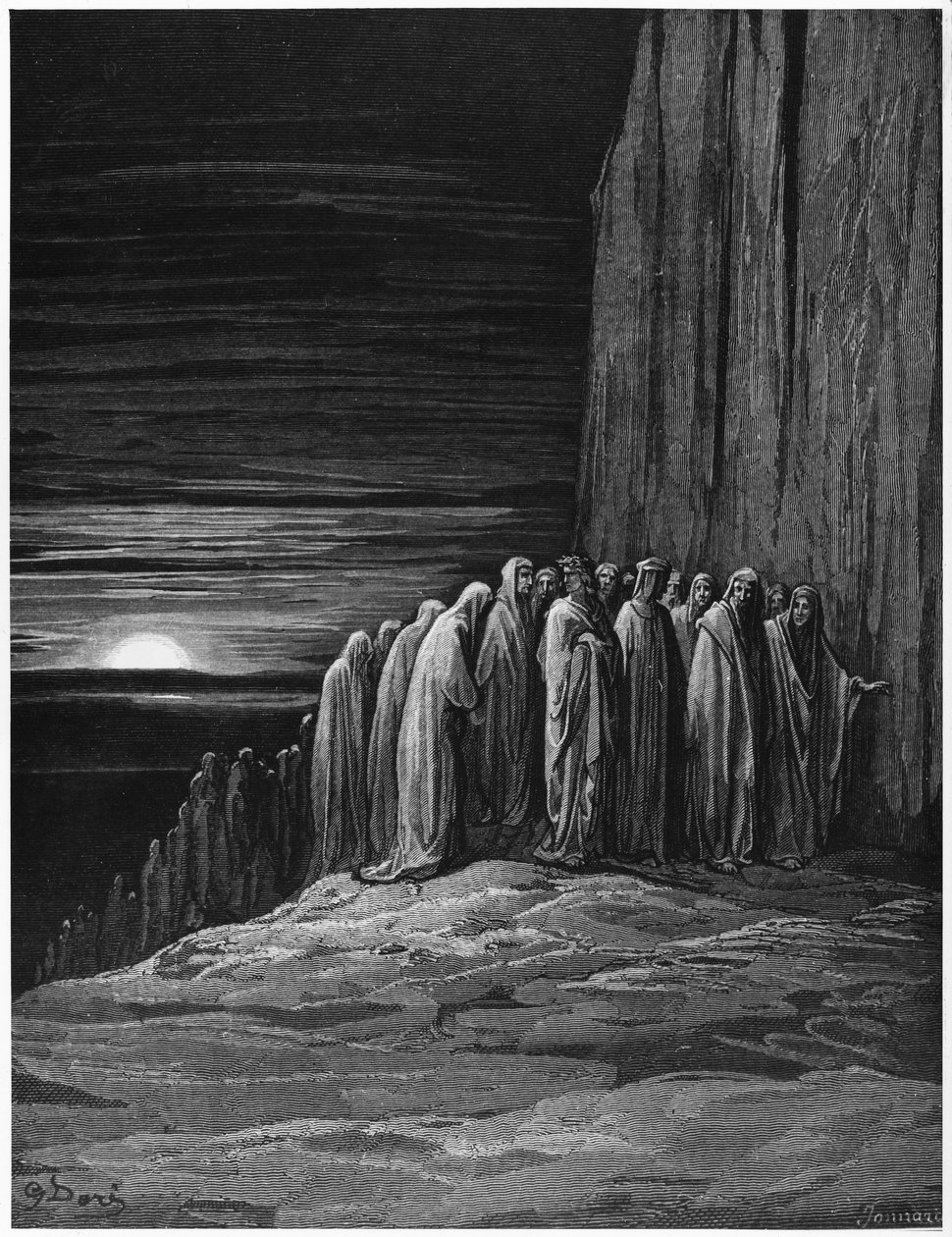Virgil and Dante, illustration from 'The Divine Comedy' by Dante Alighieri