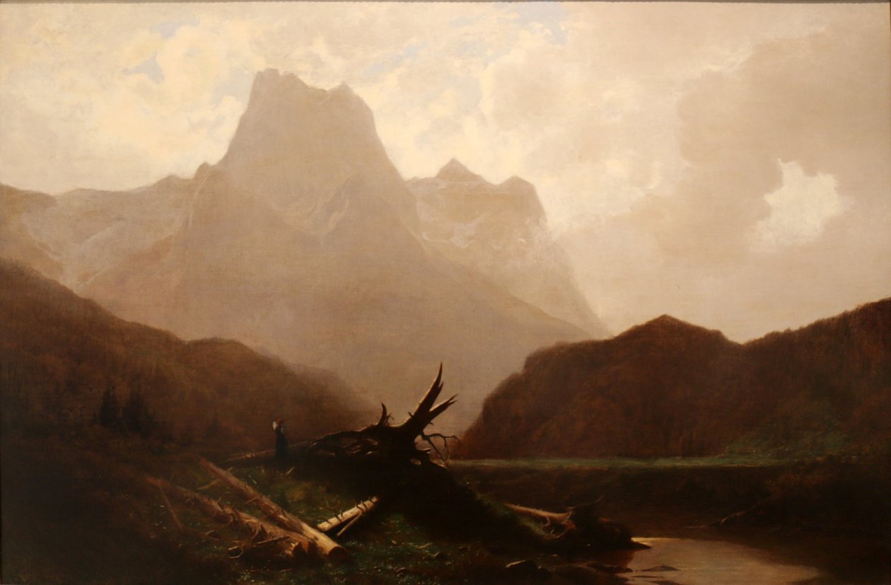 Mountain Landscape by Gustave Eugène Castan