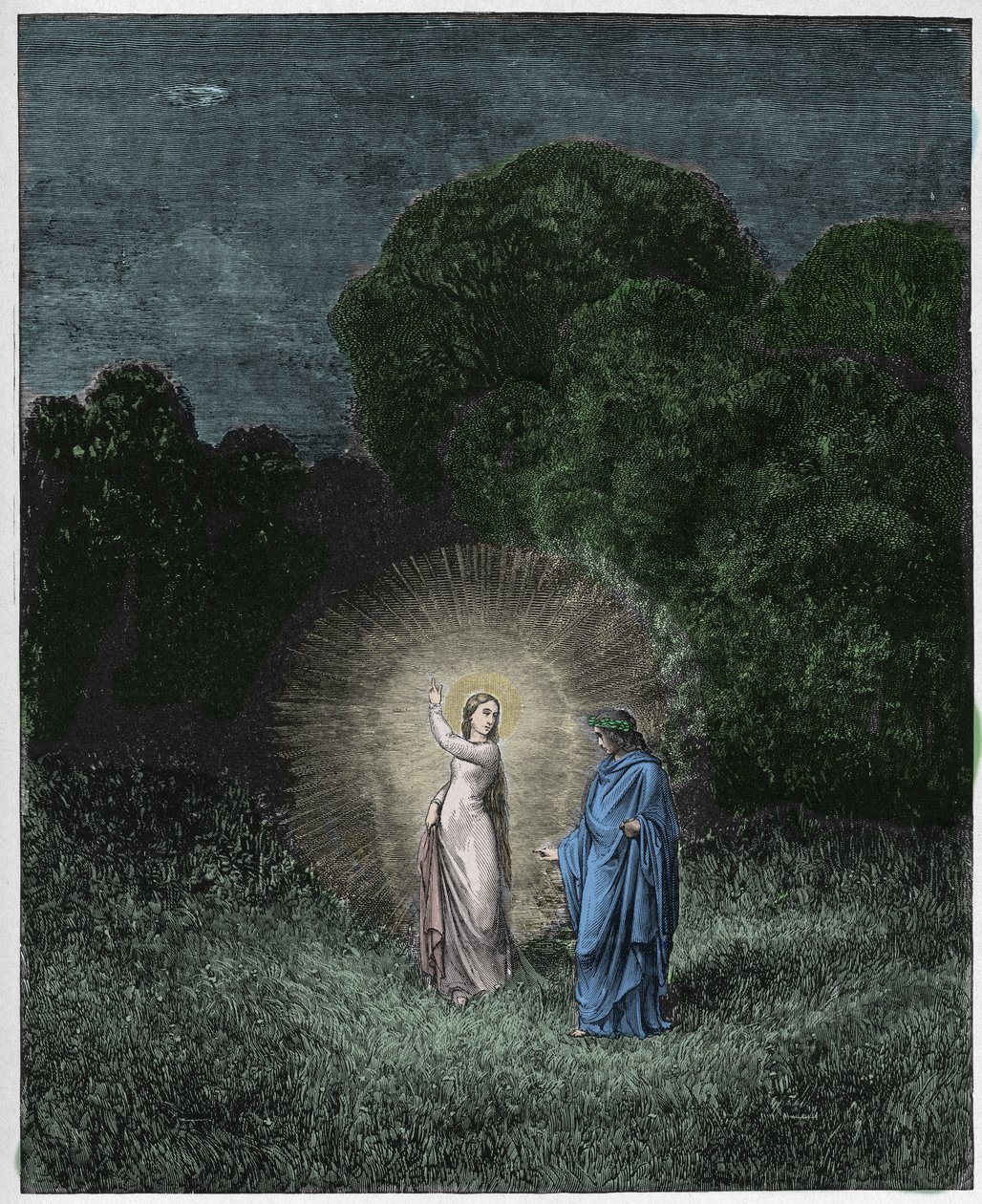 Inferno, Canto 2: Beatrice and Virgil (illustration from The Divine Comedy)