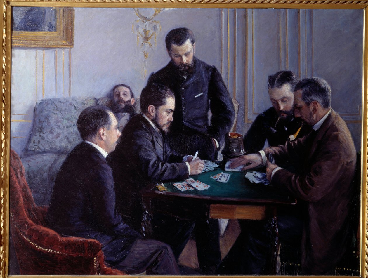 The Besigue Part by Gustave Caillebotte: Fine art print