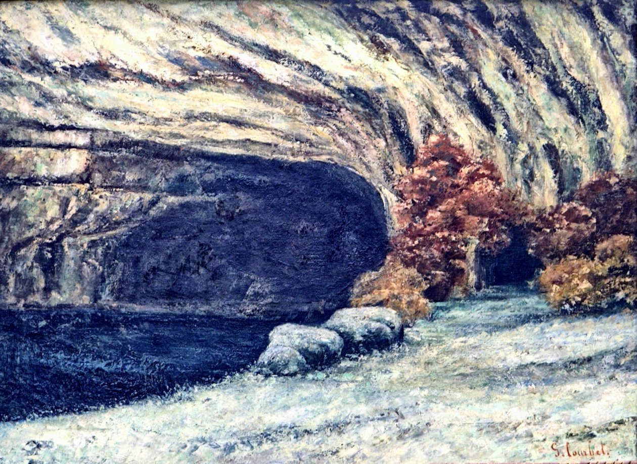 Snowy Loue Cave by Gustave Courbet: Premium art reproduction