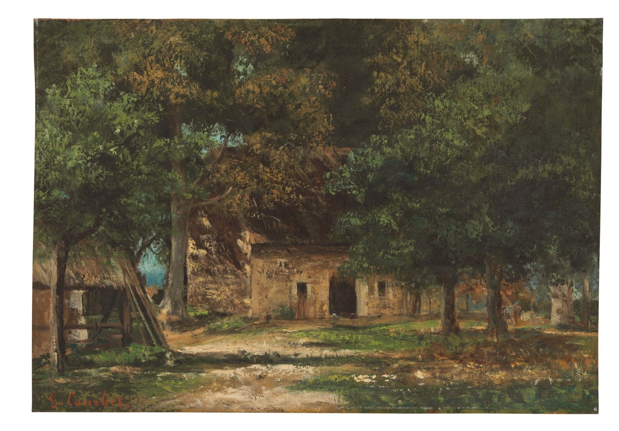 Mother Toutain's Garden at Honfleur by Gustave Courbet