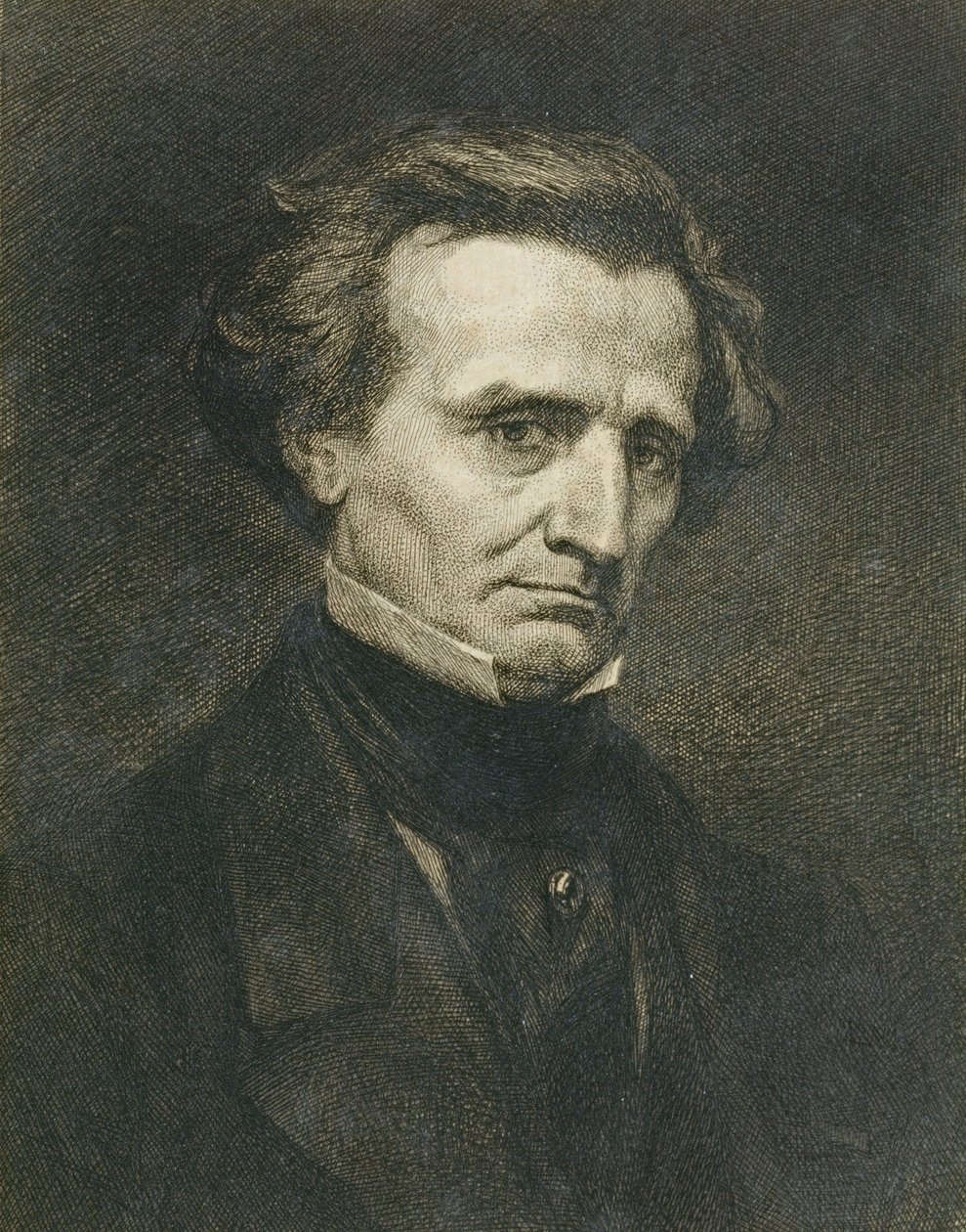 Portrait of Hector Berlioz, Engraved by A. Gilbert, Published in the 'Gazette des Beaux-Arts'
