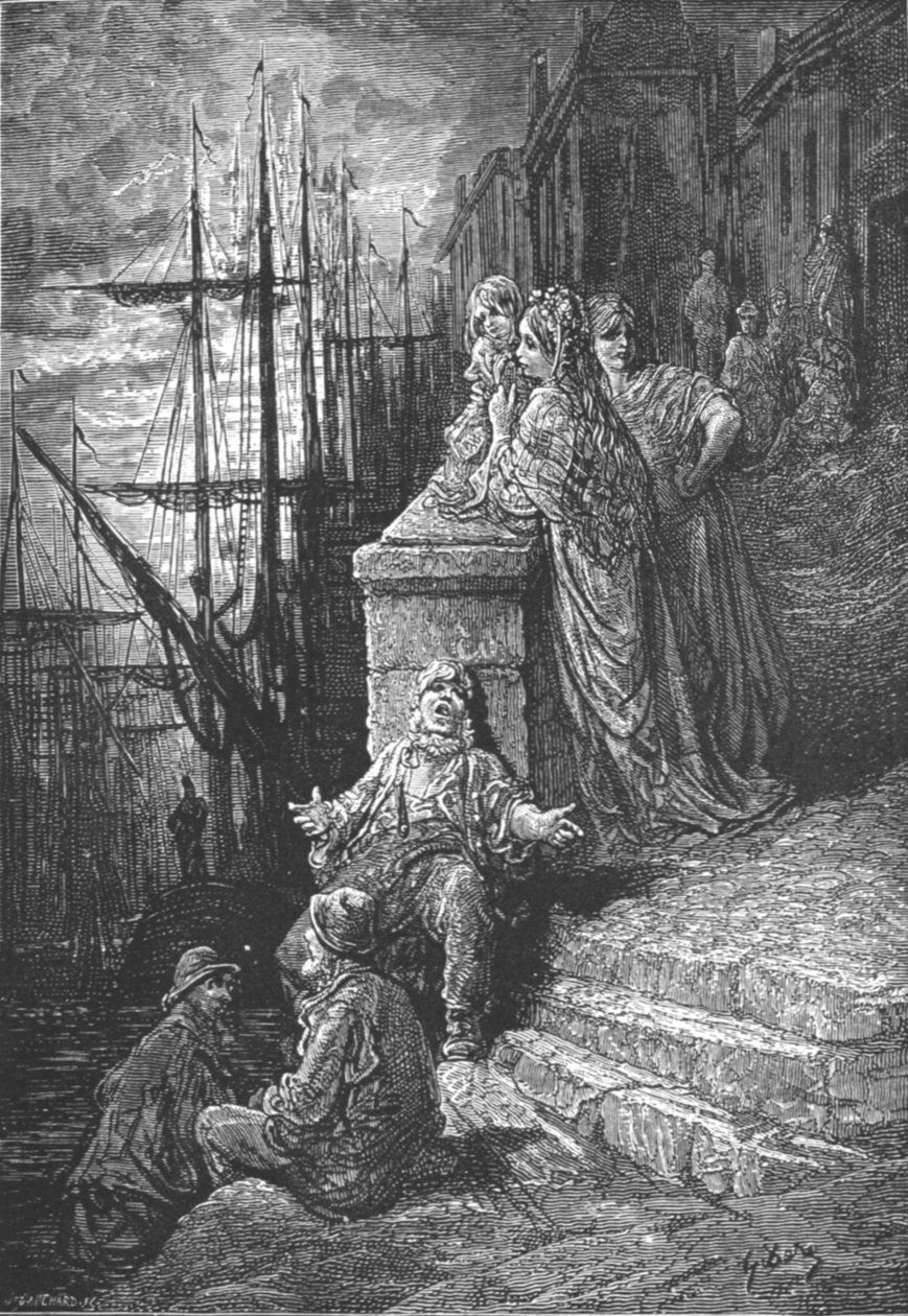 A Waterman's Family, 1872 by Gustave Dore: Fine art print