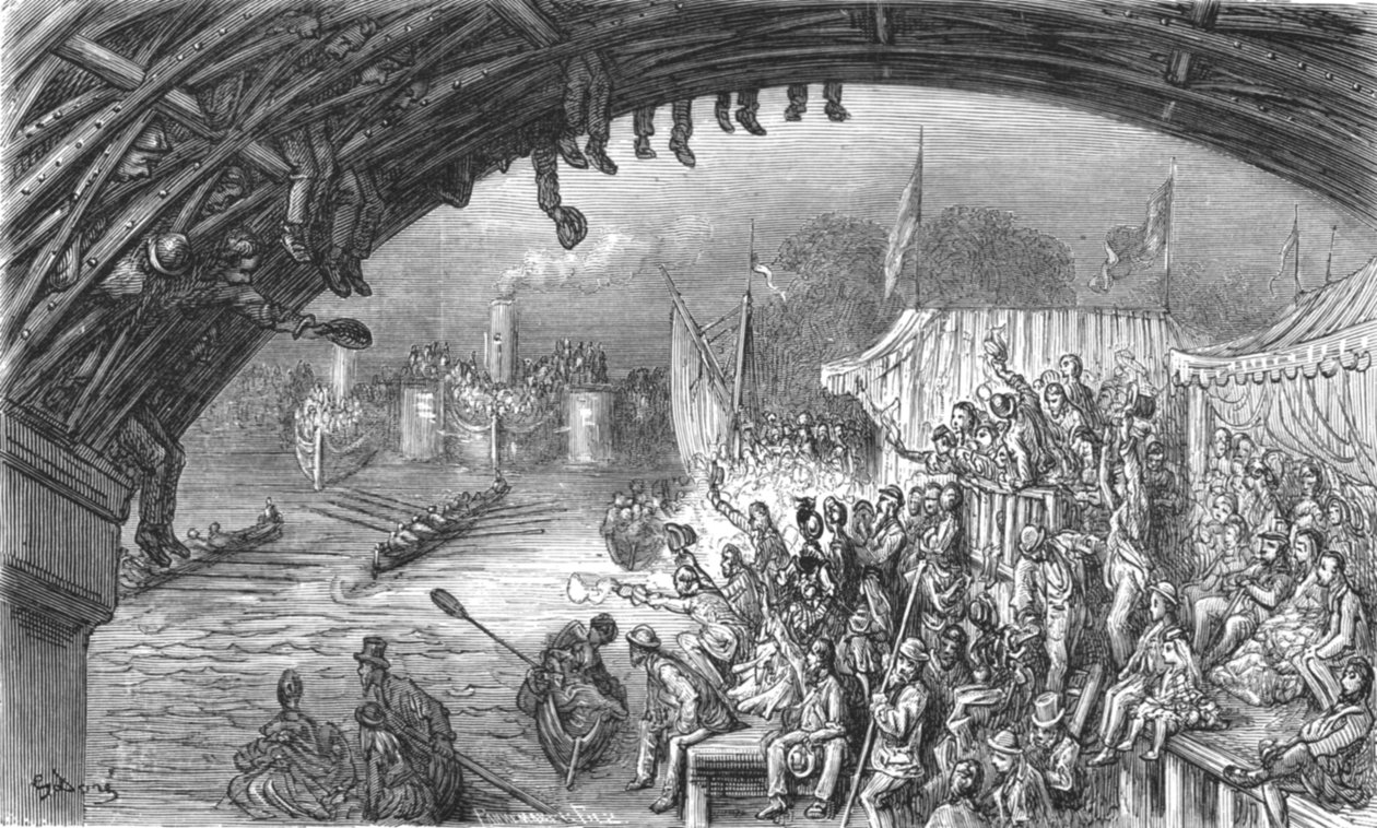 Barnes Bridge by Gustave Dore: Premium art reproduction