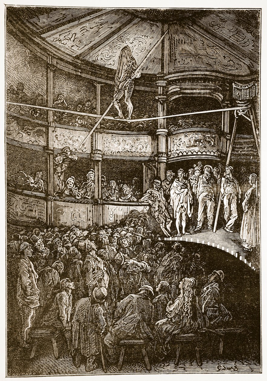 Blondin at Shoreditch, from 'London, a Pilgrimage', written by William ...