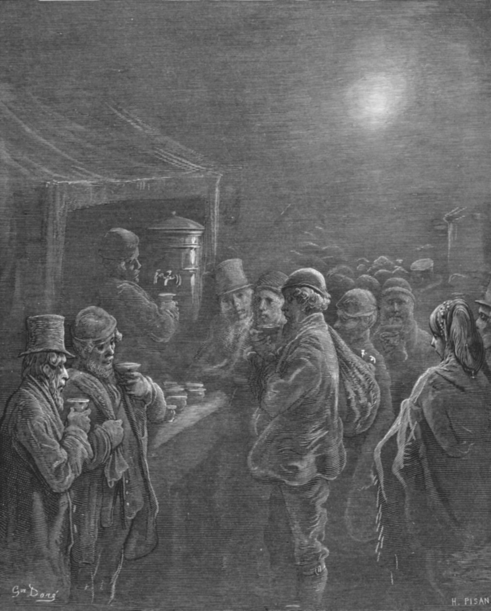 Coffee Stall - Early Morning by Gustave Dore