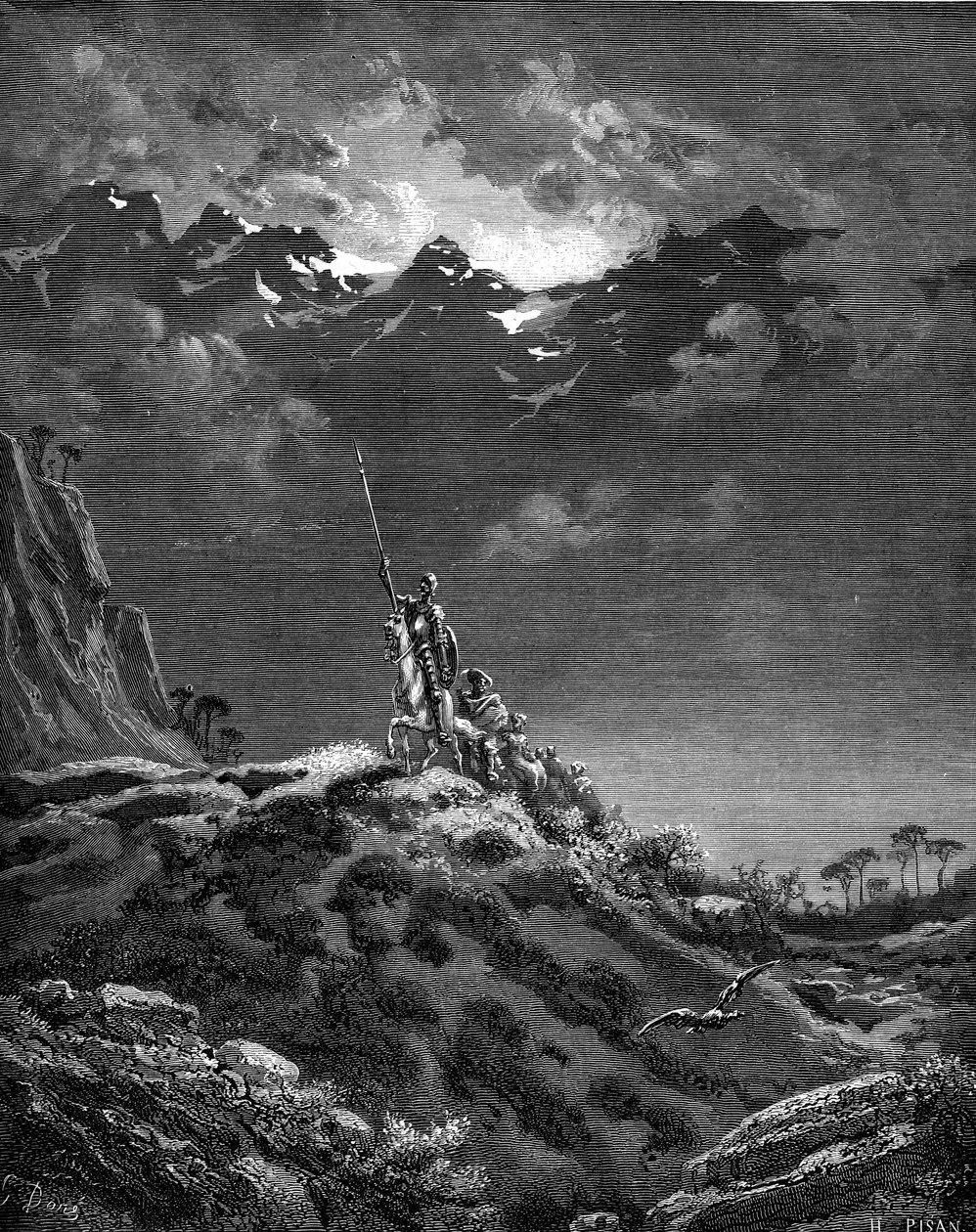 Don Quixote Going on the Adventure (Engraving by Gustave Dore)