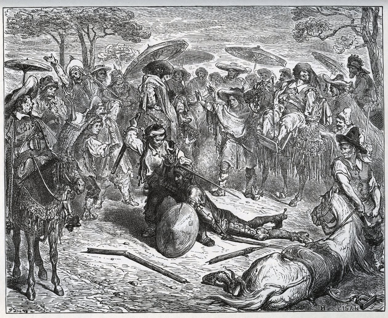 Don Quixote Beaten in the Middle of a Group of Merchants - The Mule ...
