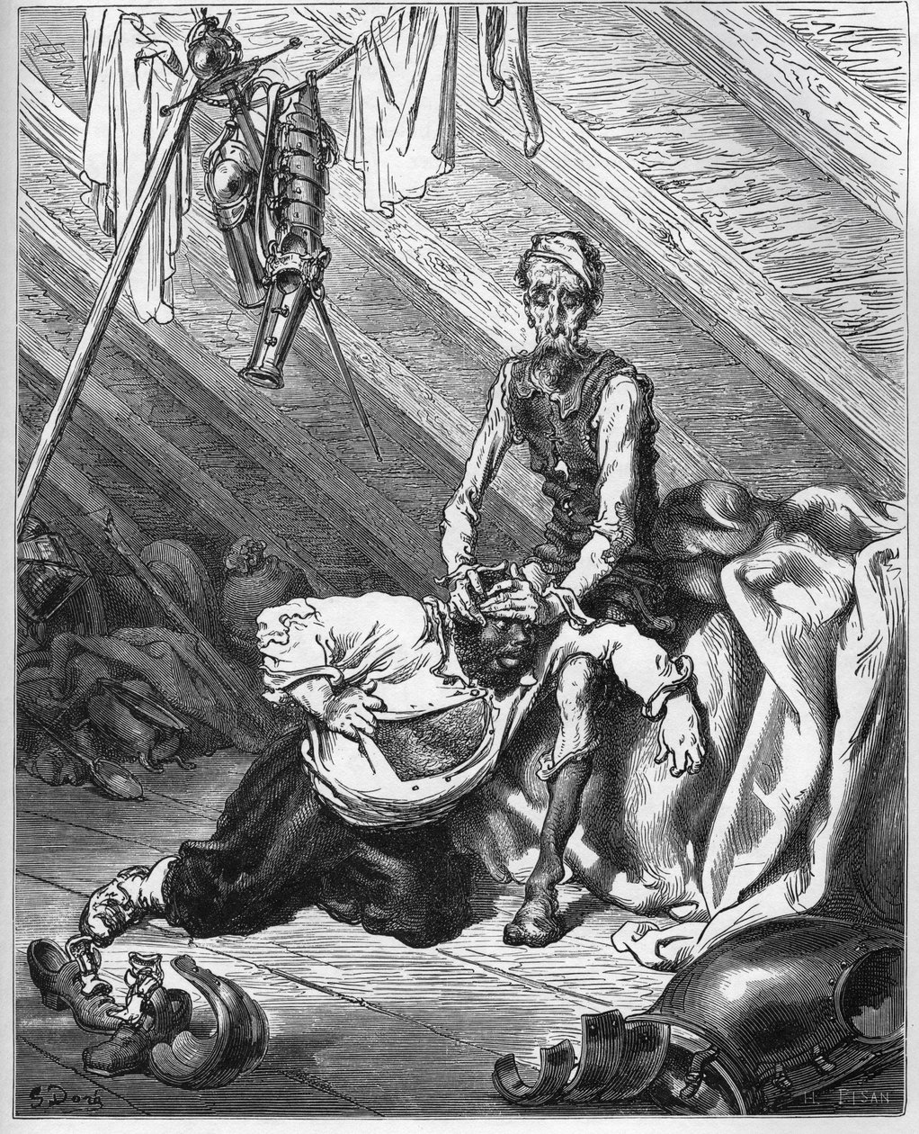 Don Quixote Makes Sancho Panza Taste His Precious Sense Balm Heal Them ...