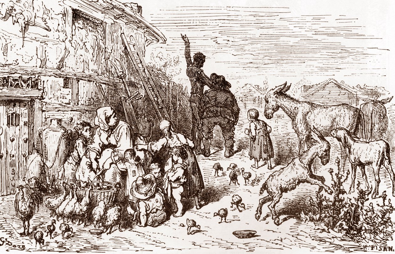 Don Quixote Persuades His Neighbor Sancho Panza to Become His Squire ...