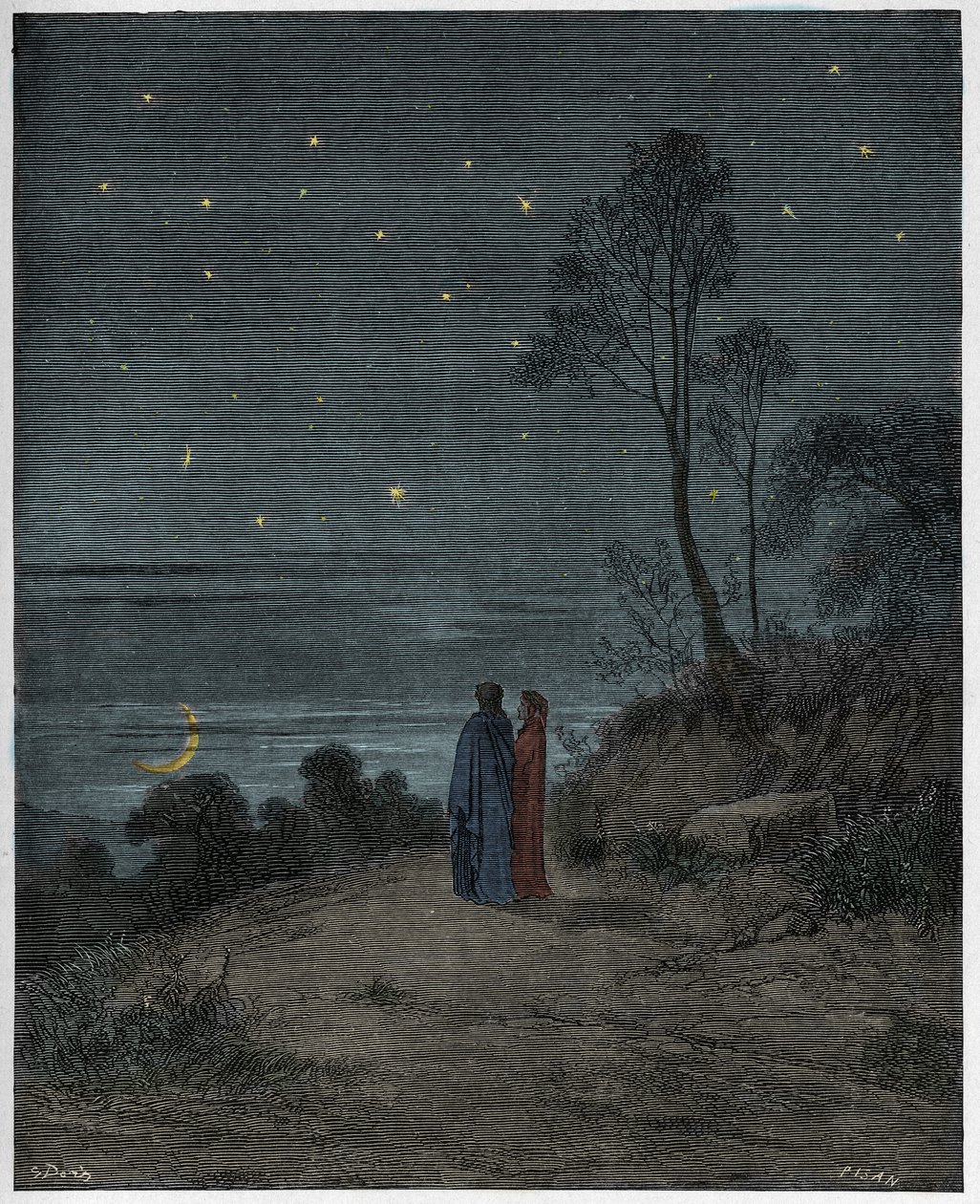 Inferno, Canto 2: The darkening sky of the first night (illustration ...