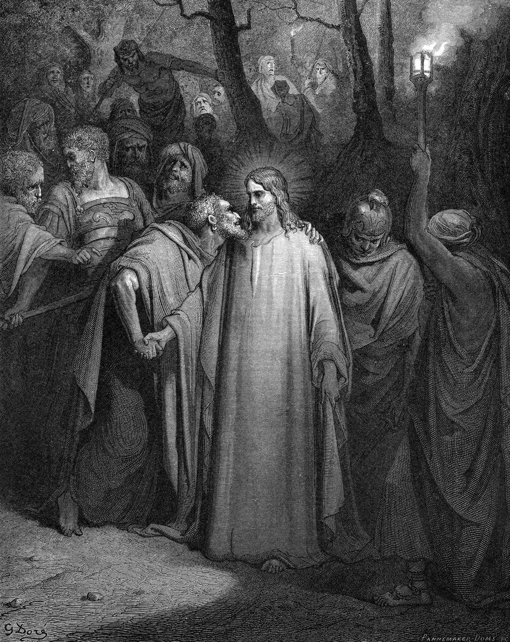 Judas Betraying Christ with a Kiss by Gustave Dore