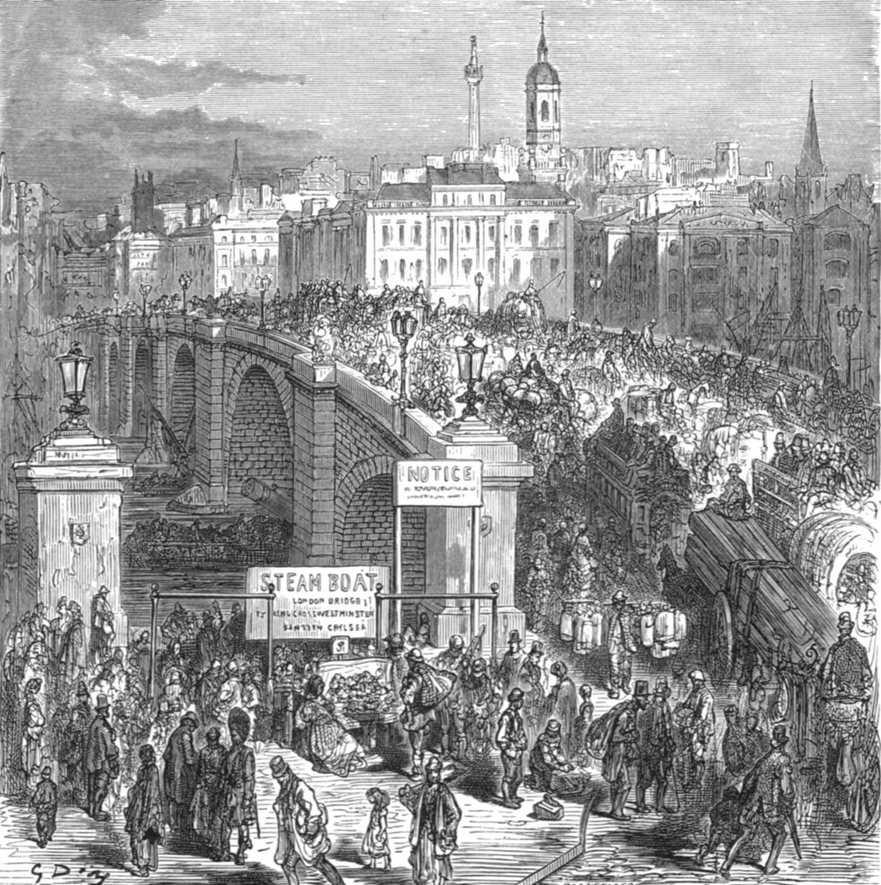 London Bridge, 1872 by Gustave Dore: Buy fine art prints