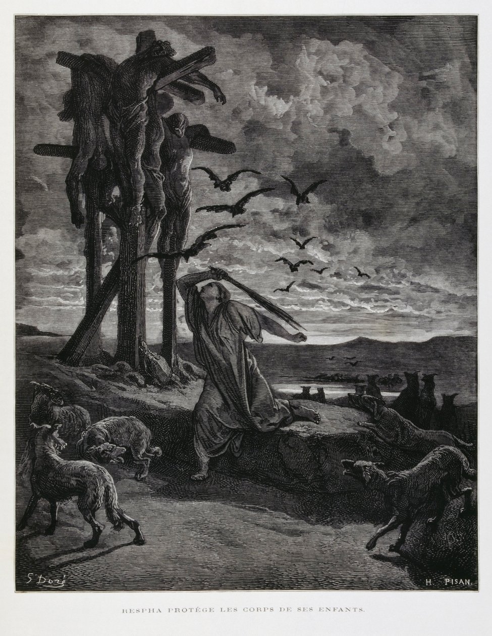 Rizpah Prevents Wild Beasts from Desecrating Bodies of Her Dead Sons ...