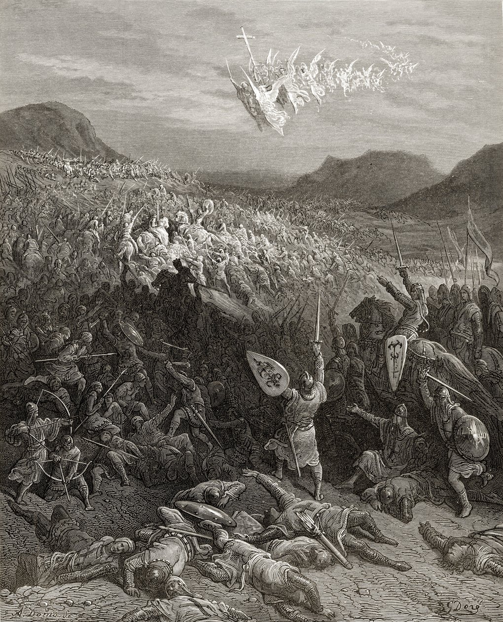 The Battle of Nicaea in 1097, illustration from 'Bibliotheque des ...