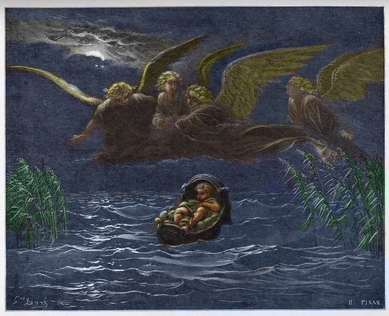 The Child Moses on the Nile surrounded by the Guardian Angels