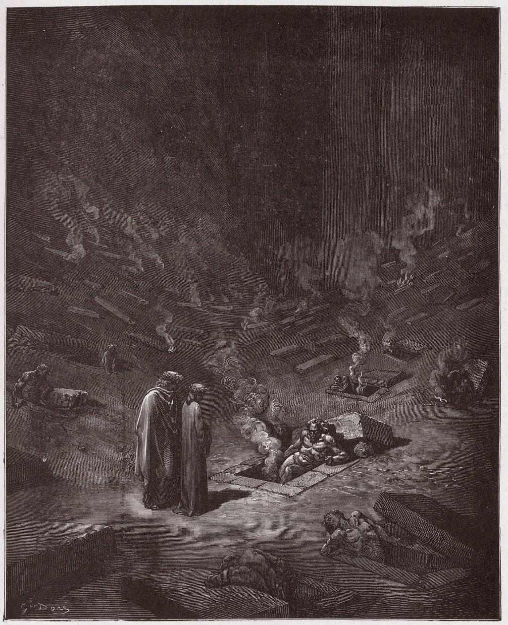 The Divine Comedy, Inferno, Canto 9: The burning sepulchres of the ...