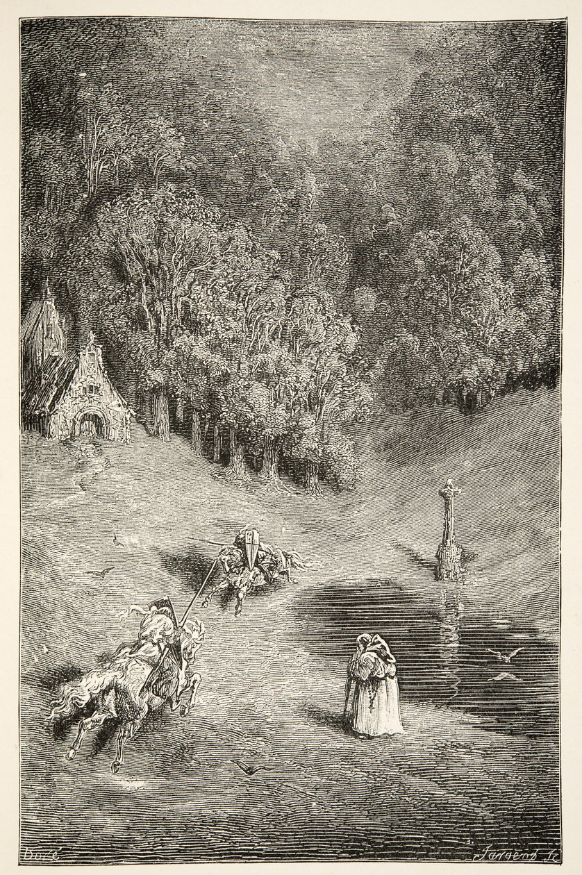 The Encounter between Arthur and Pellinore, from Stories of the Days of ...