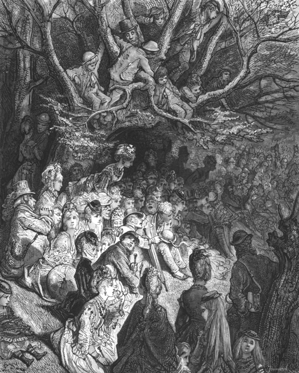 The River Bank - Under the Trees, 1872 by Gustave Dore