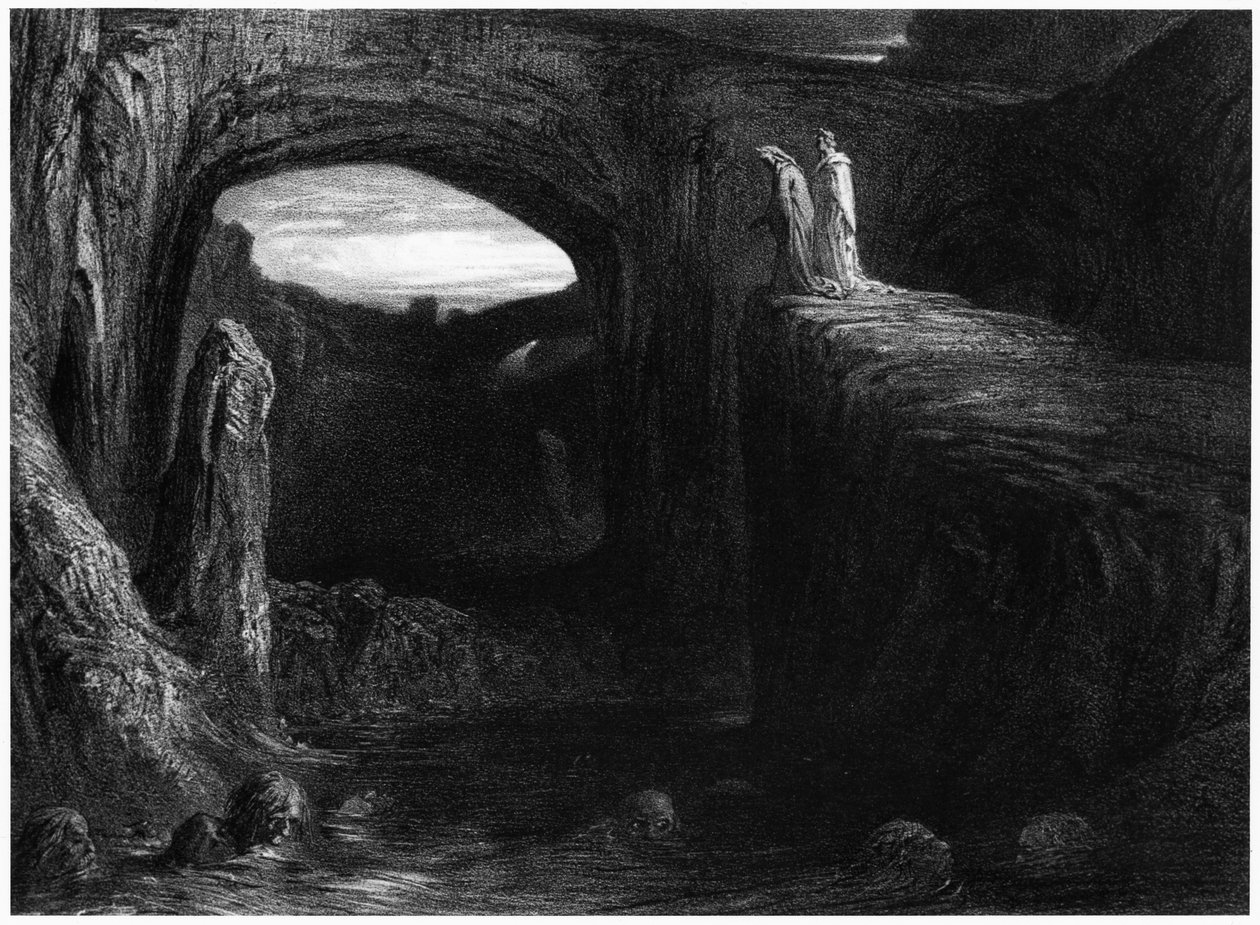 Virgil and Dante Entering Hell, Illustration from 'The Divine Comedy ...