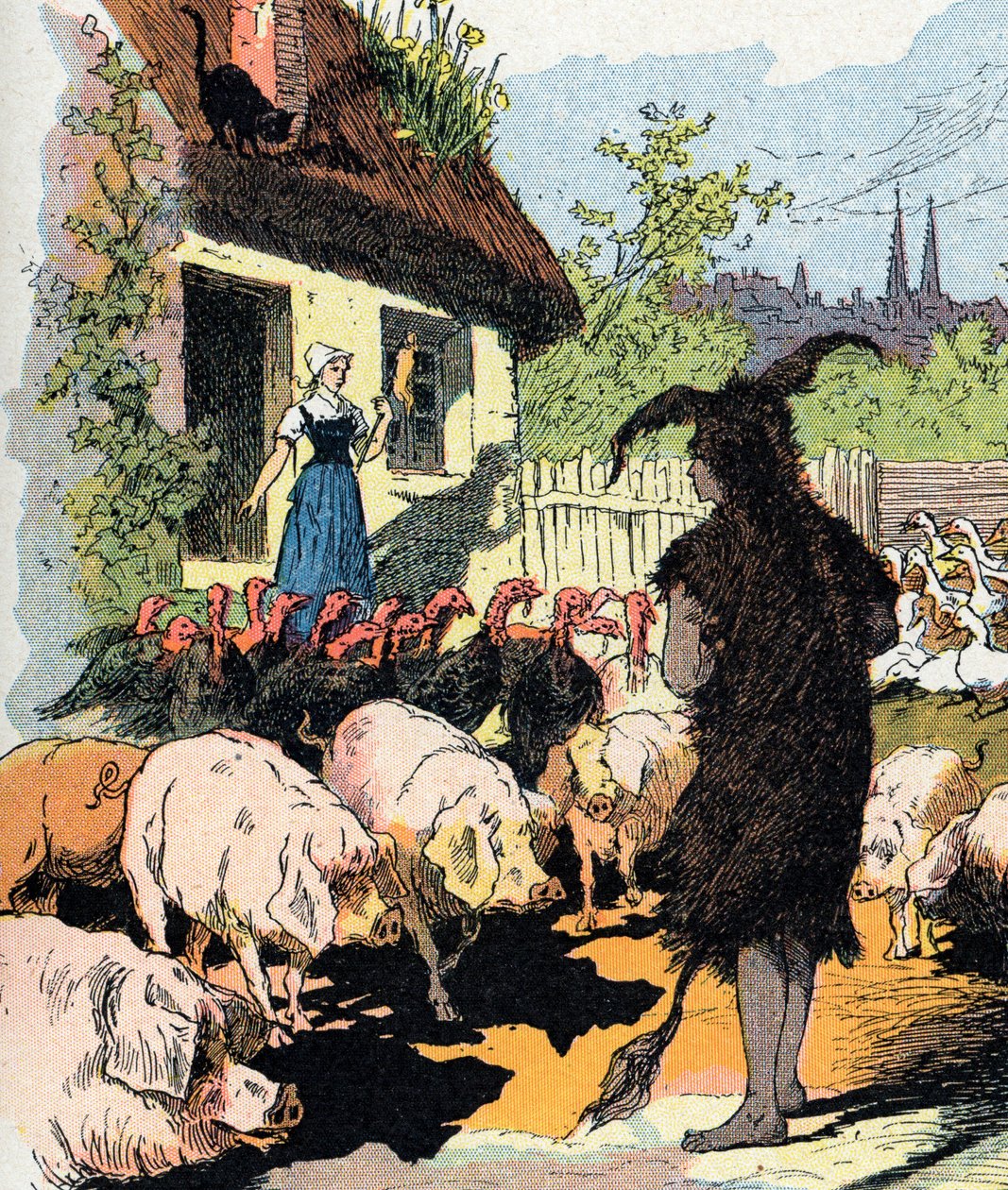 Handmaid Donkey Skin (Illustration by Gustave Fraipont for 'Donkeyskin ...