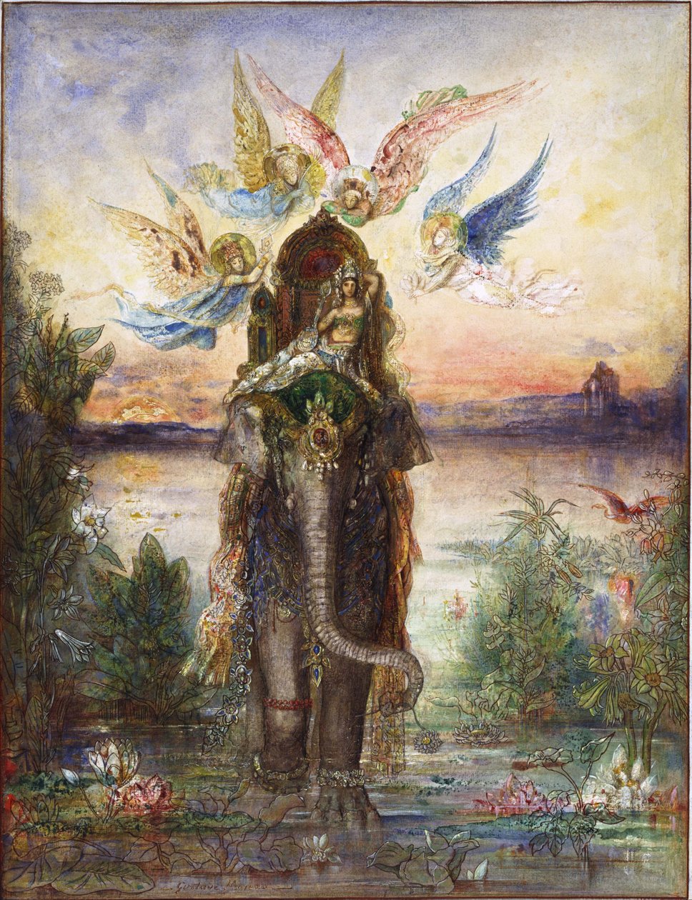 Holy Elephant (Perry) by Gustave Moreau: Fine art print
