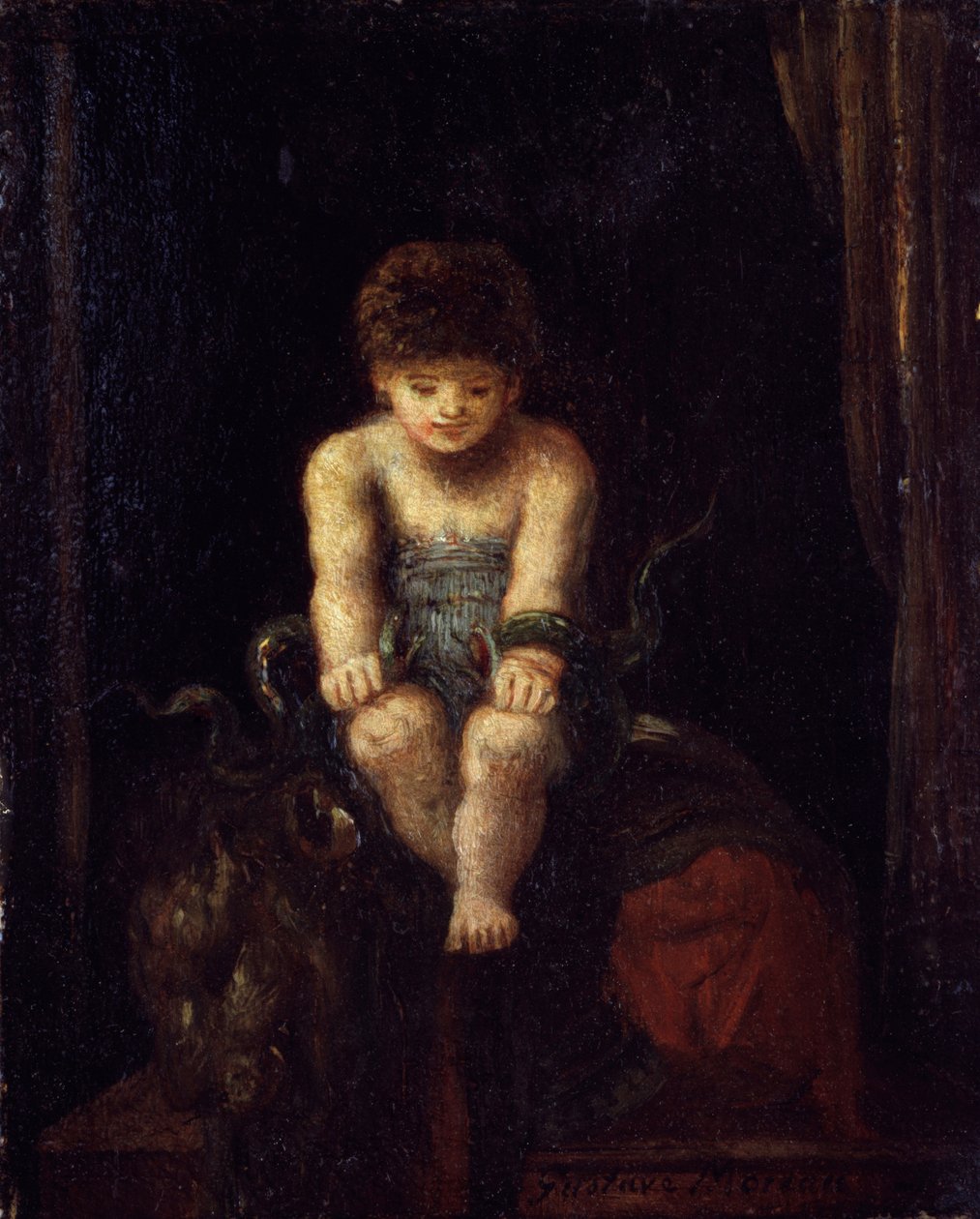 Hercules Child Strangling the Snakes by Gustave Moreau