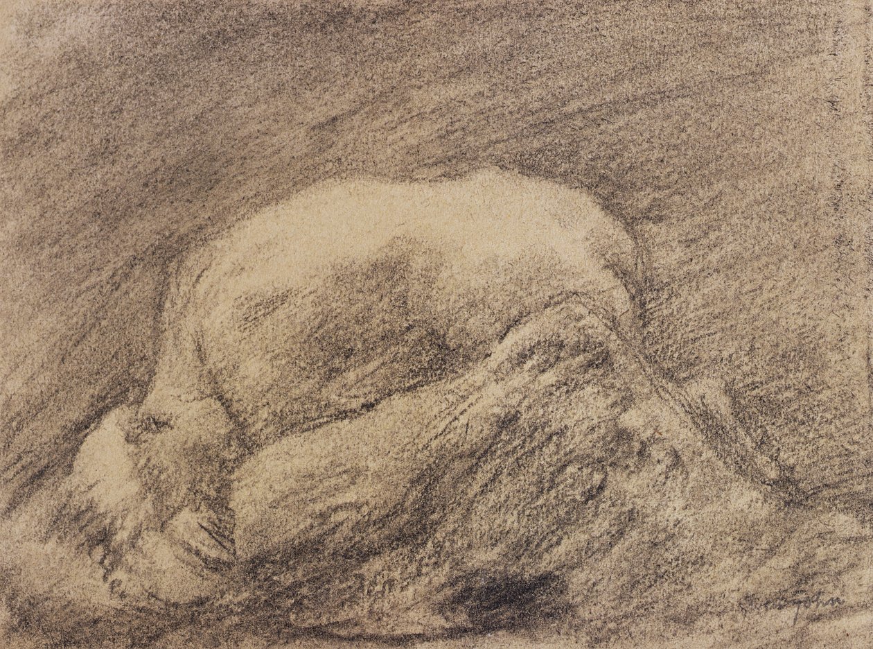 A Study of Rodin's Danaid in his Studio by Gwen John