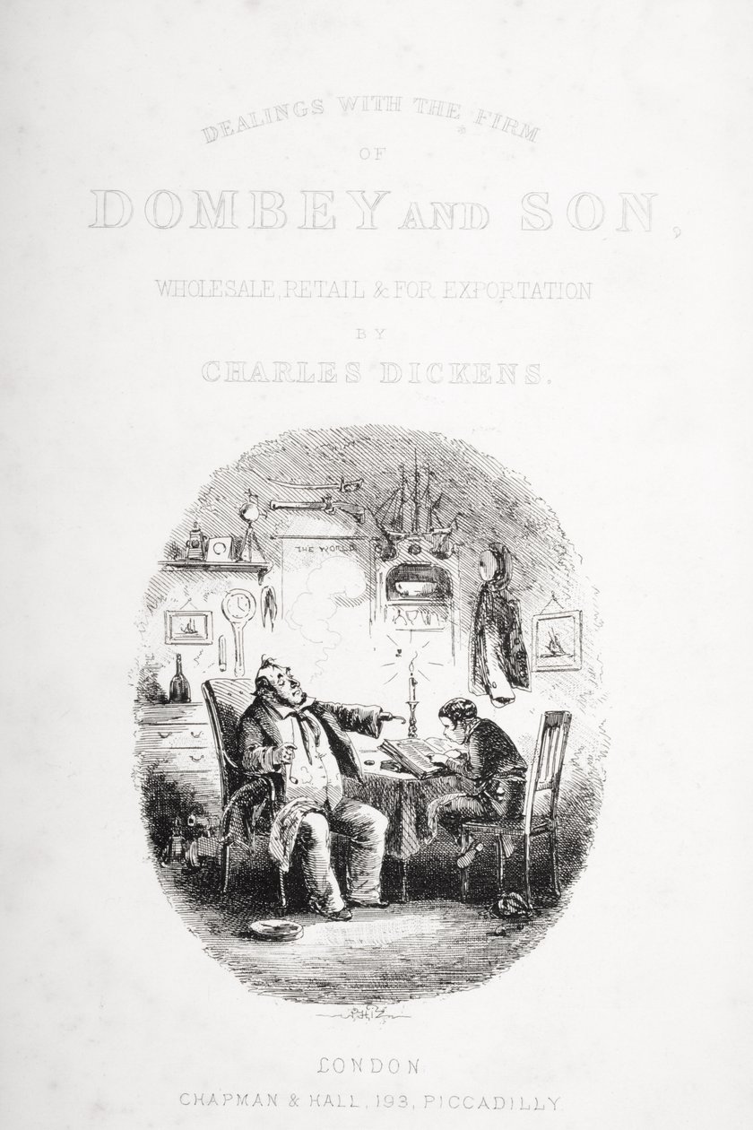 Cover Illustration for 'Dombey and Son' by Charles Dickens, first ...