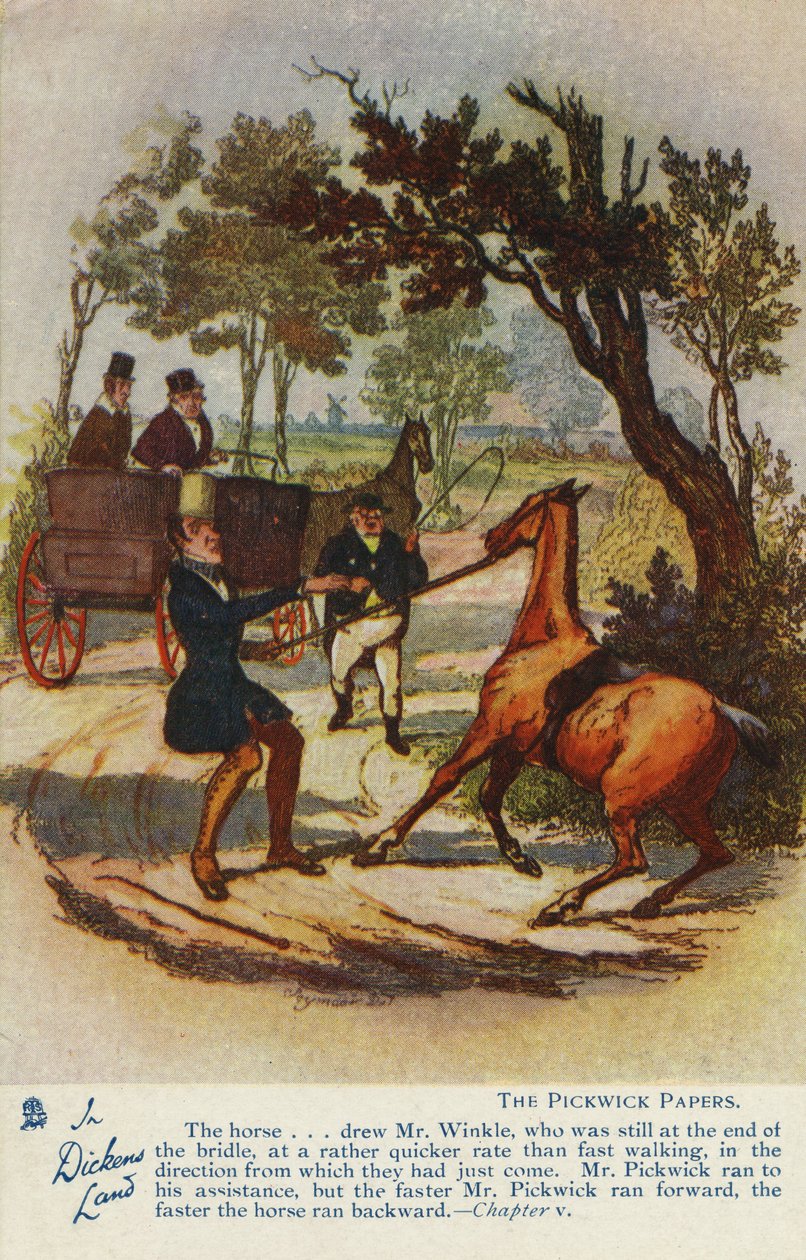 In Dickens Land - The Pickwick Papers Postcard, c.1905