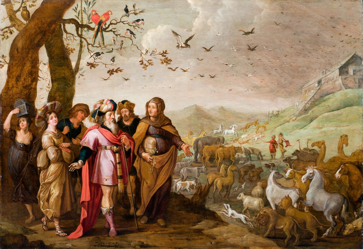Noah Entering the Ark by Hans III Jordaens: Fine art print